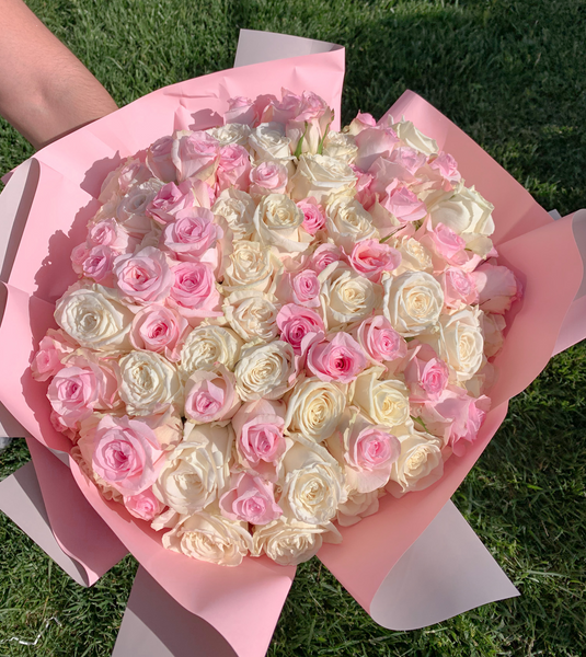 Hermosa Round Rose Bouquet – flowersnflour